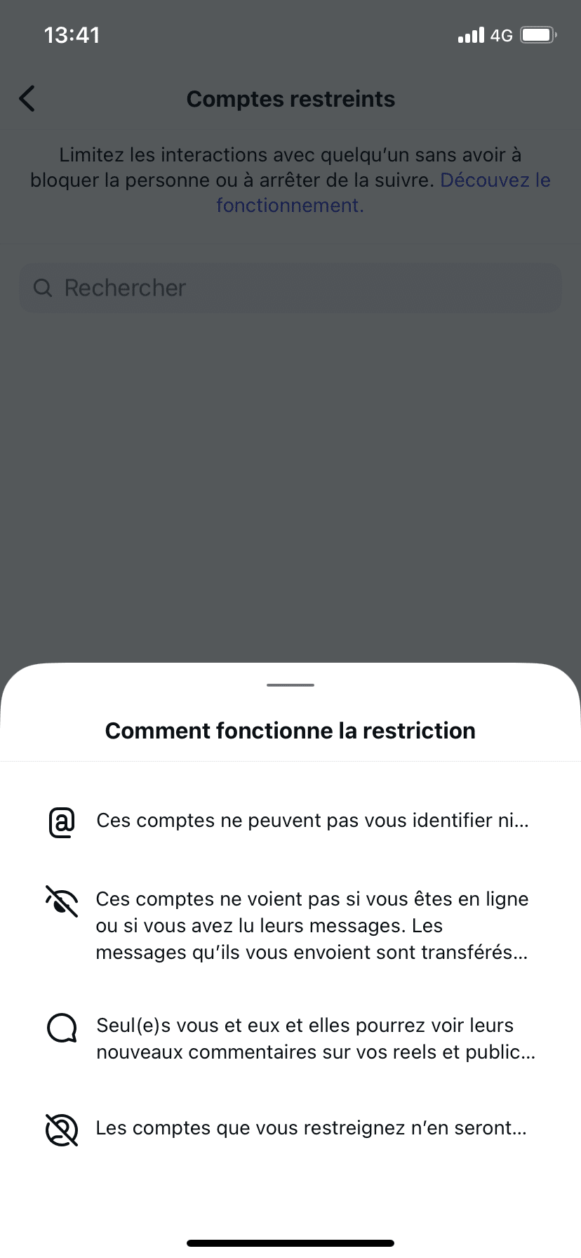 Restreindre sur Instagram : tout comprendre et comment l’utiliser
